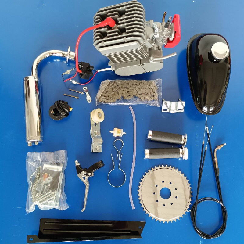 Motorized bicycle 2 stroke 100cc ZEDA-BT100 V2 engine kit 50mm gas ...